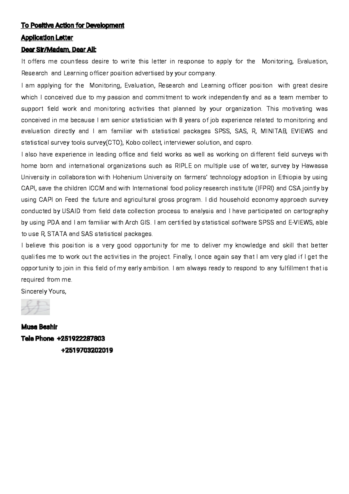 App letter musa77 - Notes - To Positive Action for Development ...