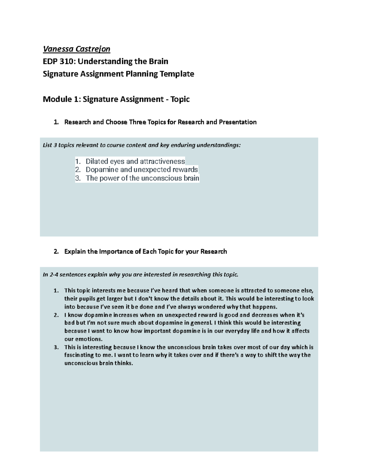 Module 4 Signature Assignment Planning Assingment - Vanessa Castrejon ...
