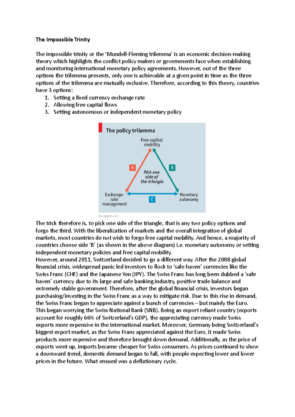 The Impossible Trinity - However, out of the three options the trilemma ...