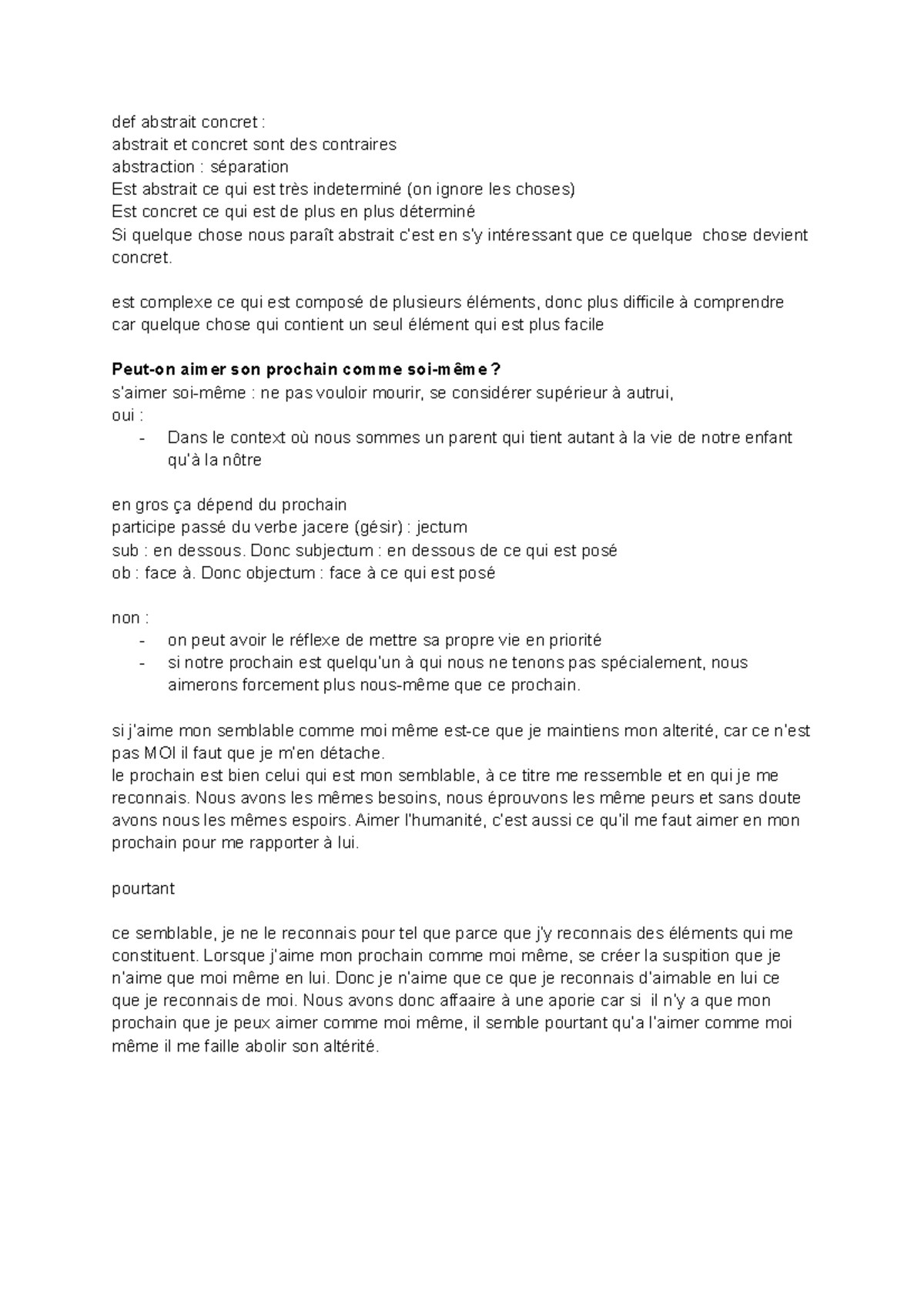 CM philo MP 14 09 - un cours - def abstrait concret : abstrait et ...