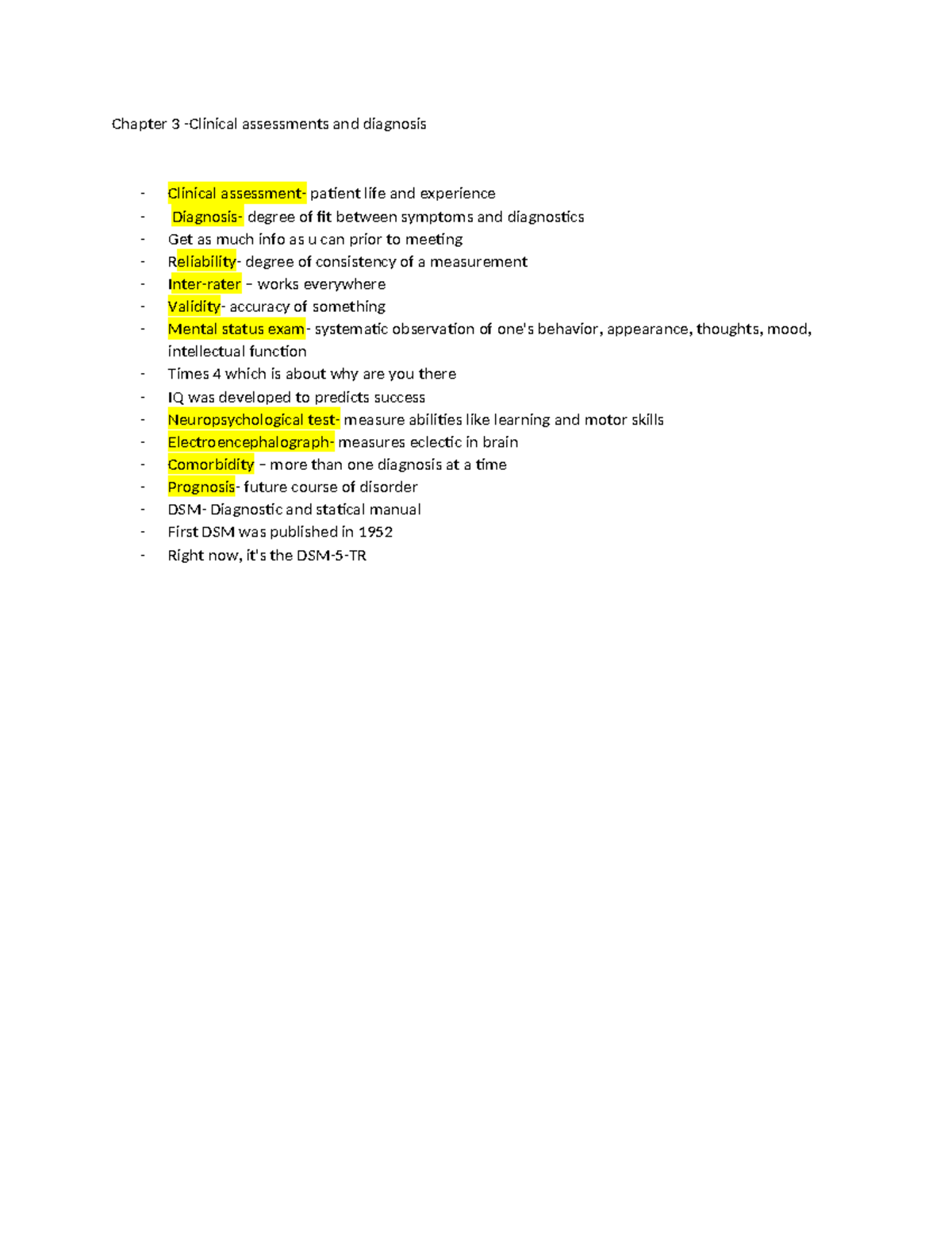 Chapter 3 -Clinical assessments and diagnosis - Chapter 3 -Clinical ...
