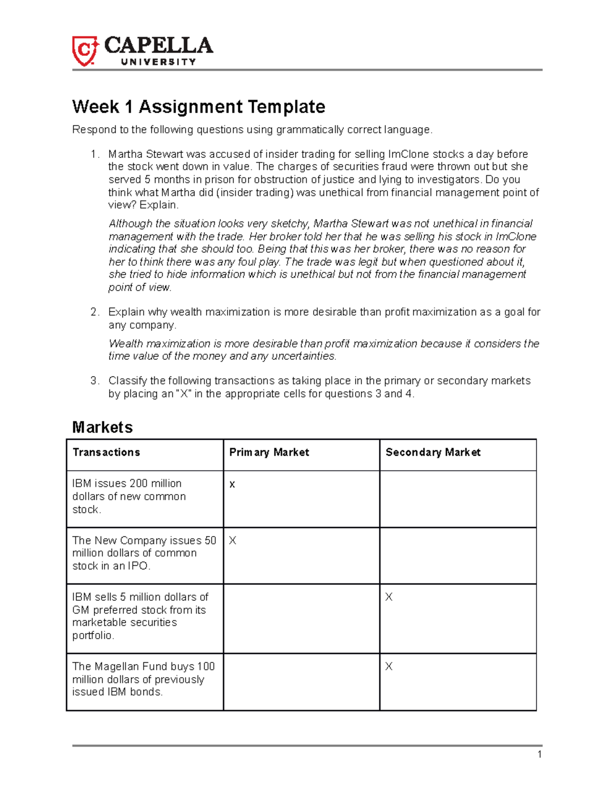 BUS-FPX3062 Chavez Juana Assignment 1 - Week 1 Assignment Template Respond to the following ...