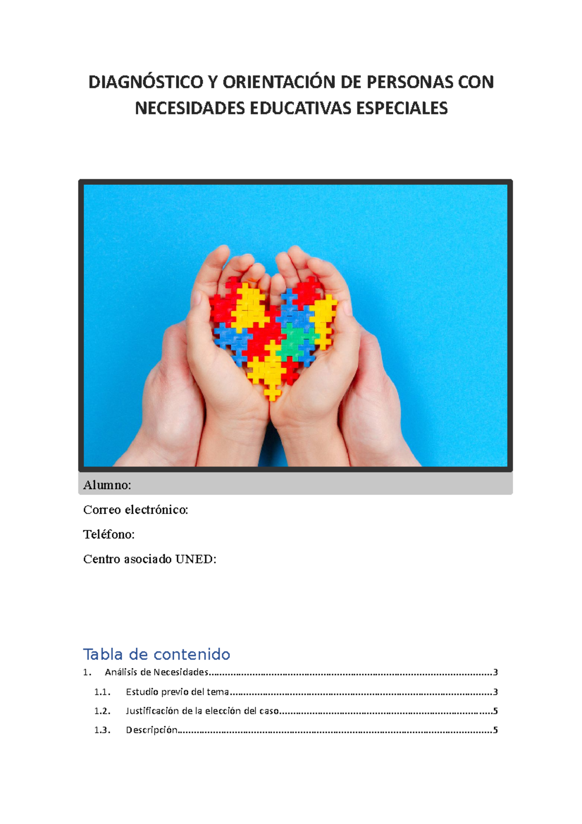 PEC (TEA) - DIAGNÓSTICO Y ORIENTACIÓN DE PERSONAS CON NECESIDADES ...