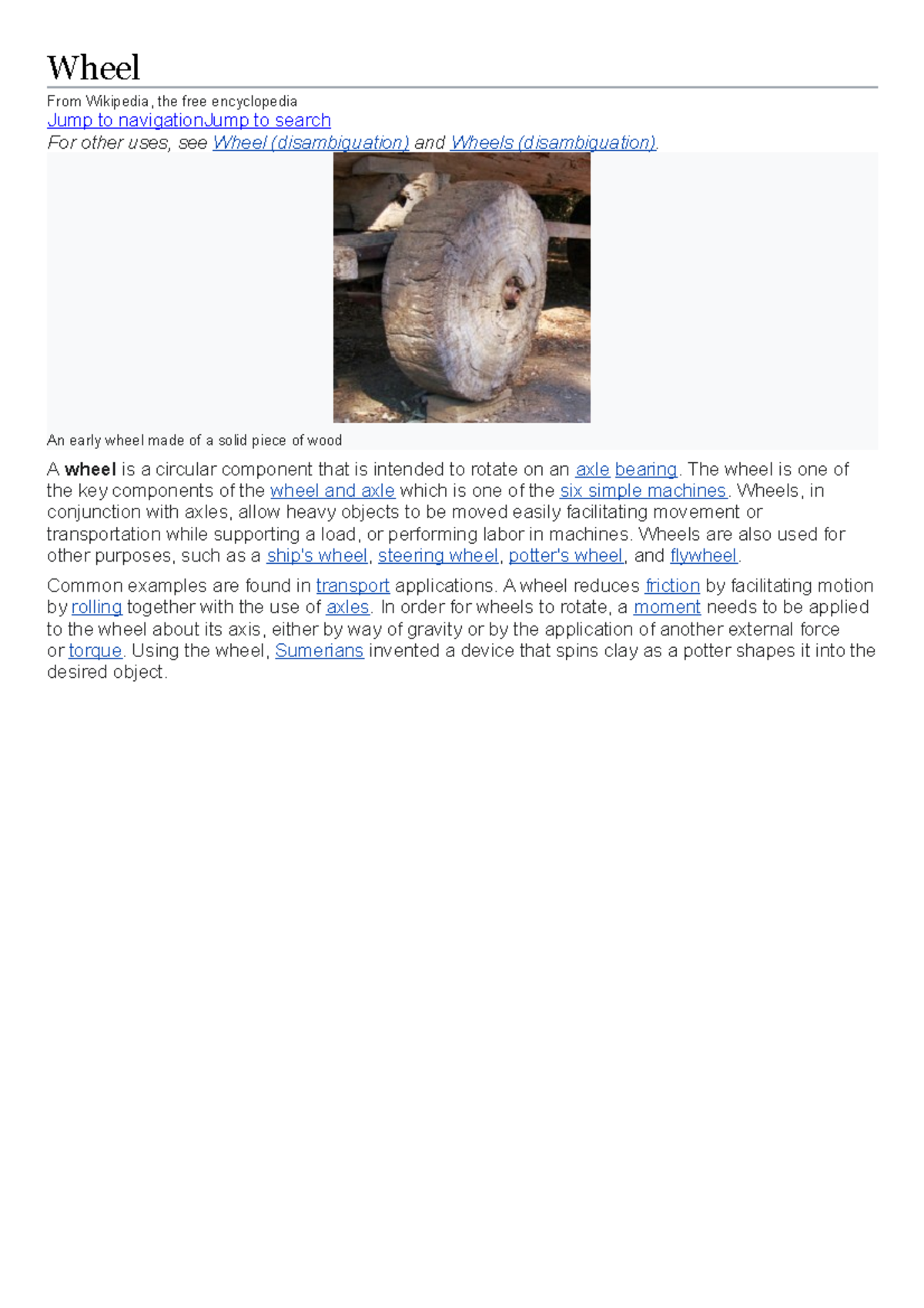 Shore - ioioio - Wheel From Wikipedia, the free encyclopedia Jump to ...