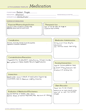 Lorazepam - Medication - ACTIVE LEARNING TEMPLATES Medication STUDENT ...