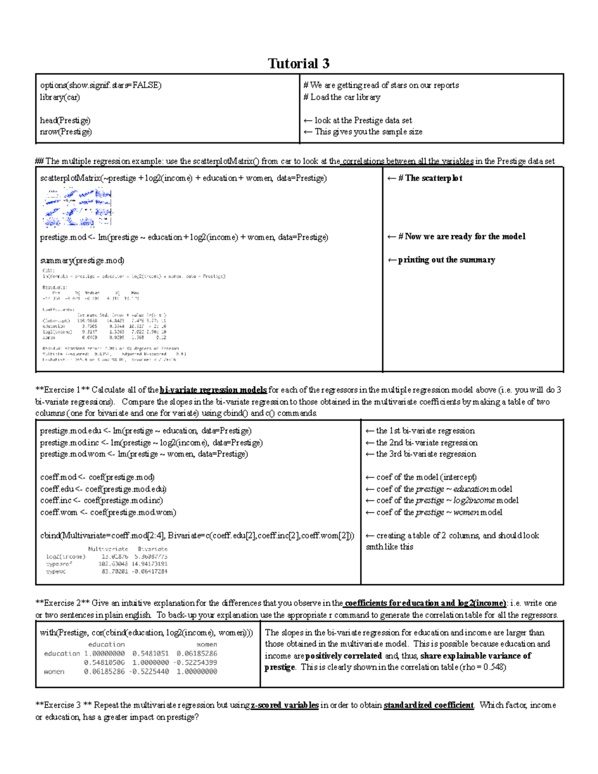 Psych 102 Exam 1 Study Guide (Tutorial 3) - Tutorial 3 options(show.signif=FALSE) library(car ...