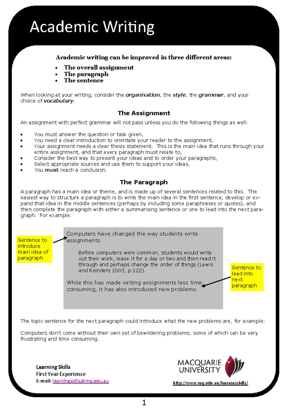 Academic Writing Style - Academic Writing Academic writing can be ...