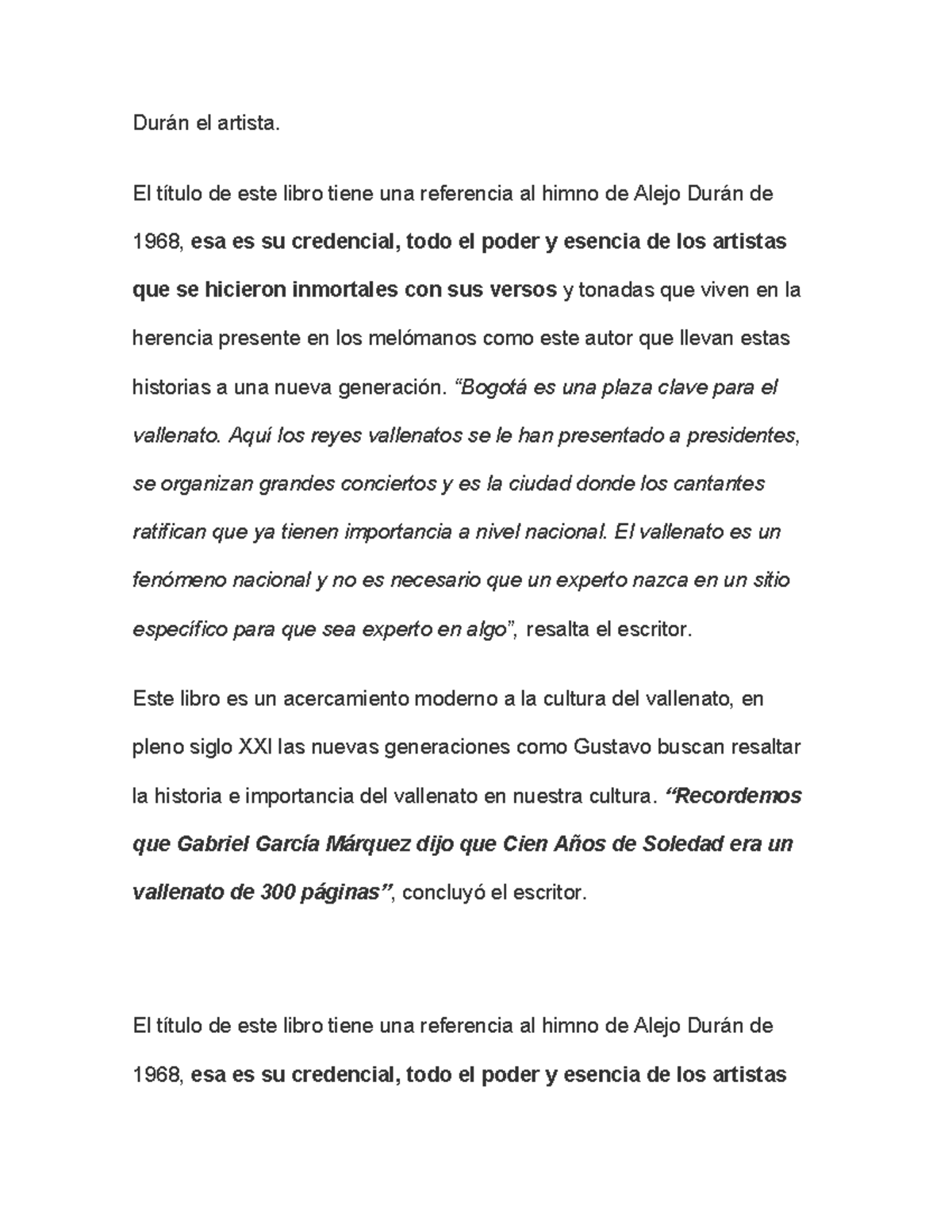 Durán el artista - Es una historia de un personaje que le gustaba la ...