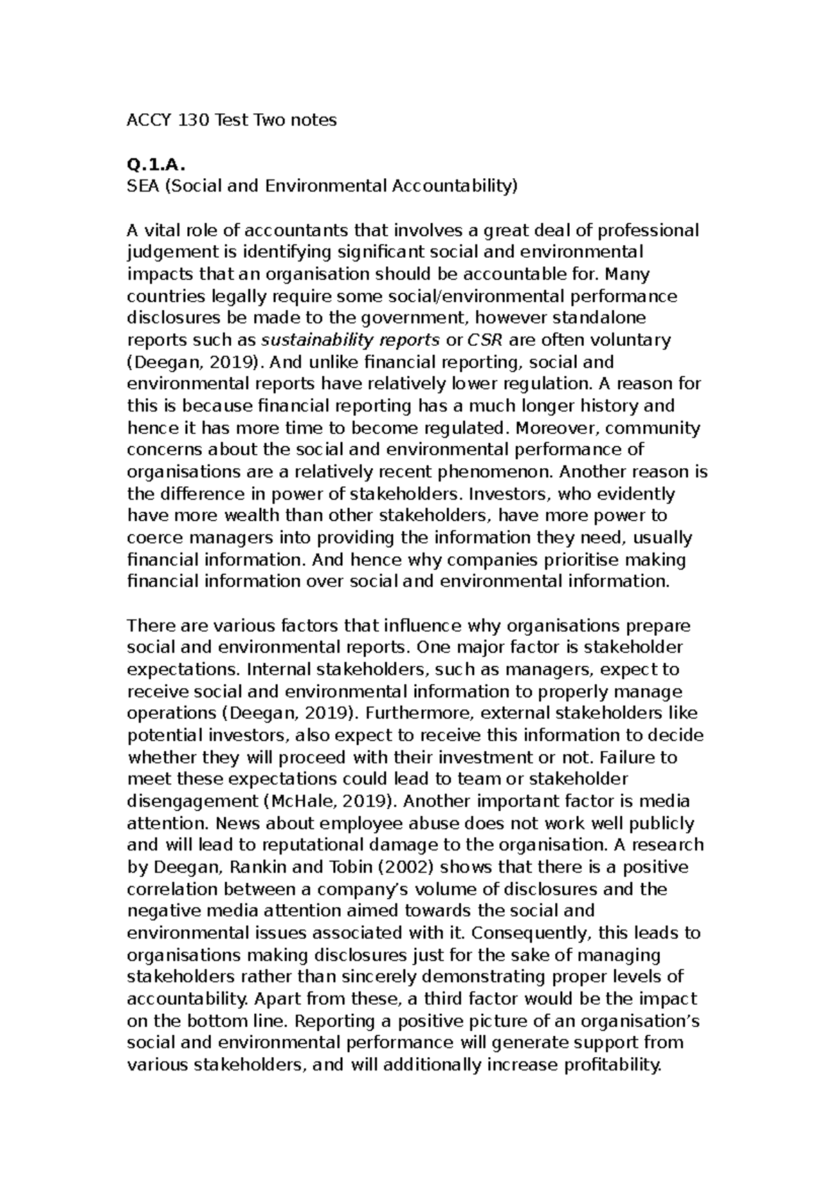 ACCY 130 Test Two notes - Helpful resource - ACCY 130 Test Two notes Q ...