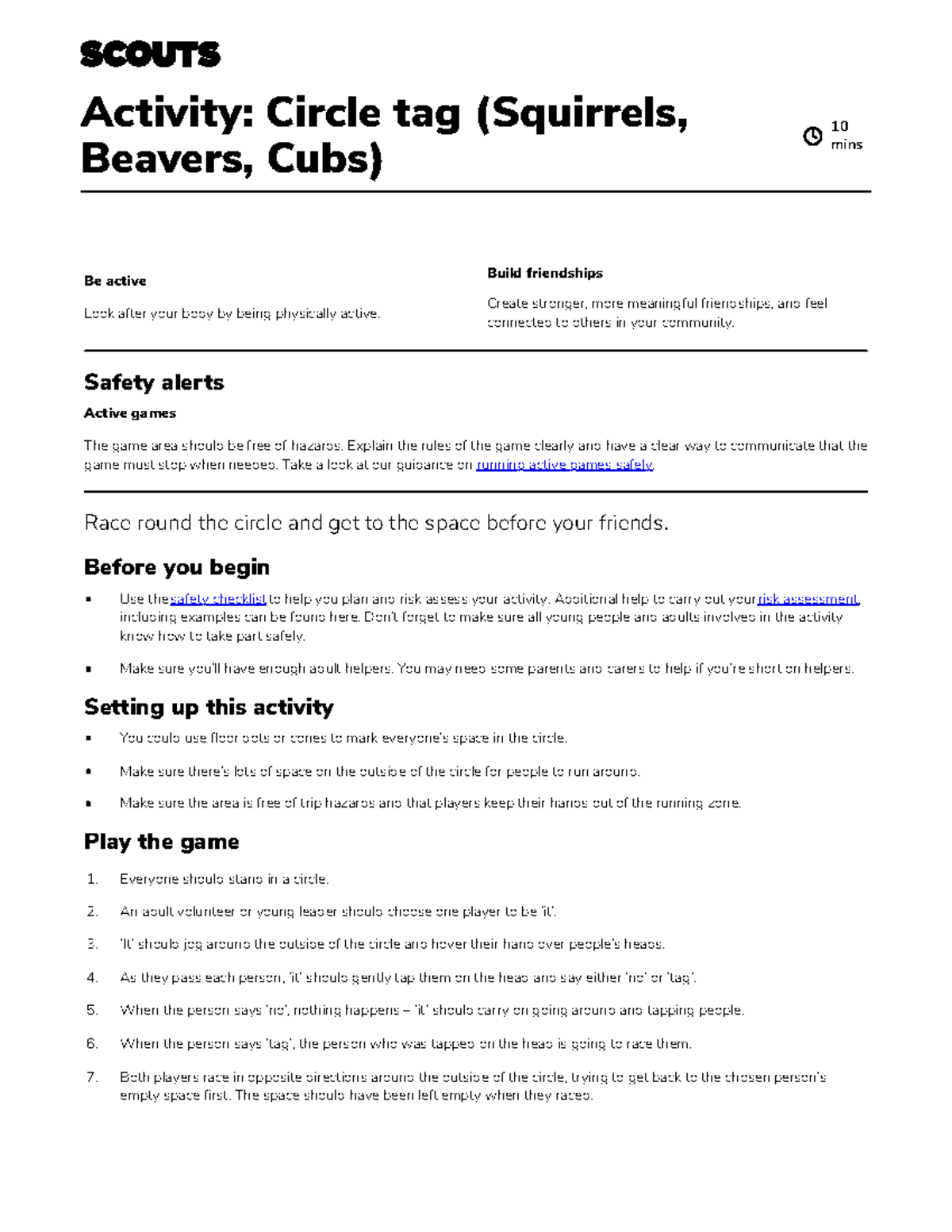 Activity-circle-tag - Activity - Activity: Circle tag (Squirrels ...
