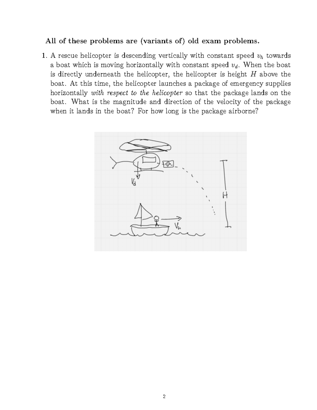 Midterm 1 review - All of these problems are (variants of) old exam ...