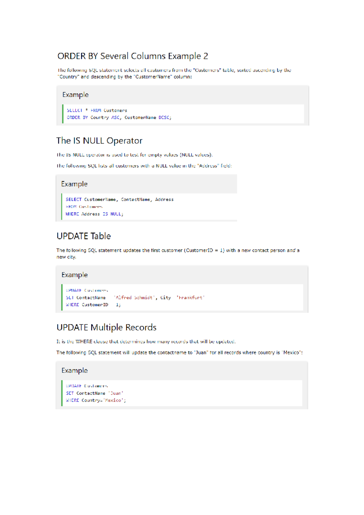 W3schools - review notes - Database Systems - INNER JOIN - Studocu