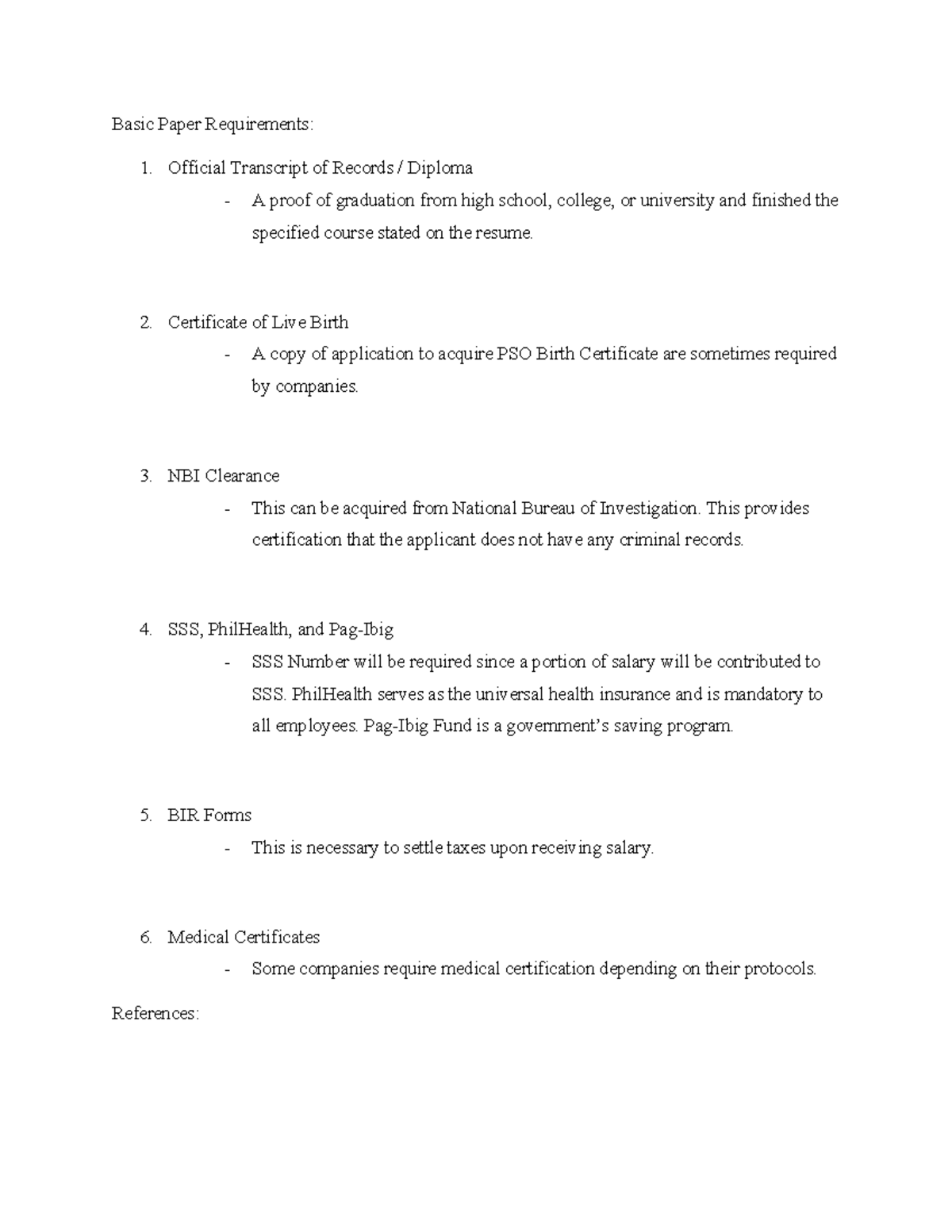 Basic Requirements - Assignment - Basic Paper Requirements: 1. Official ...
