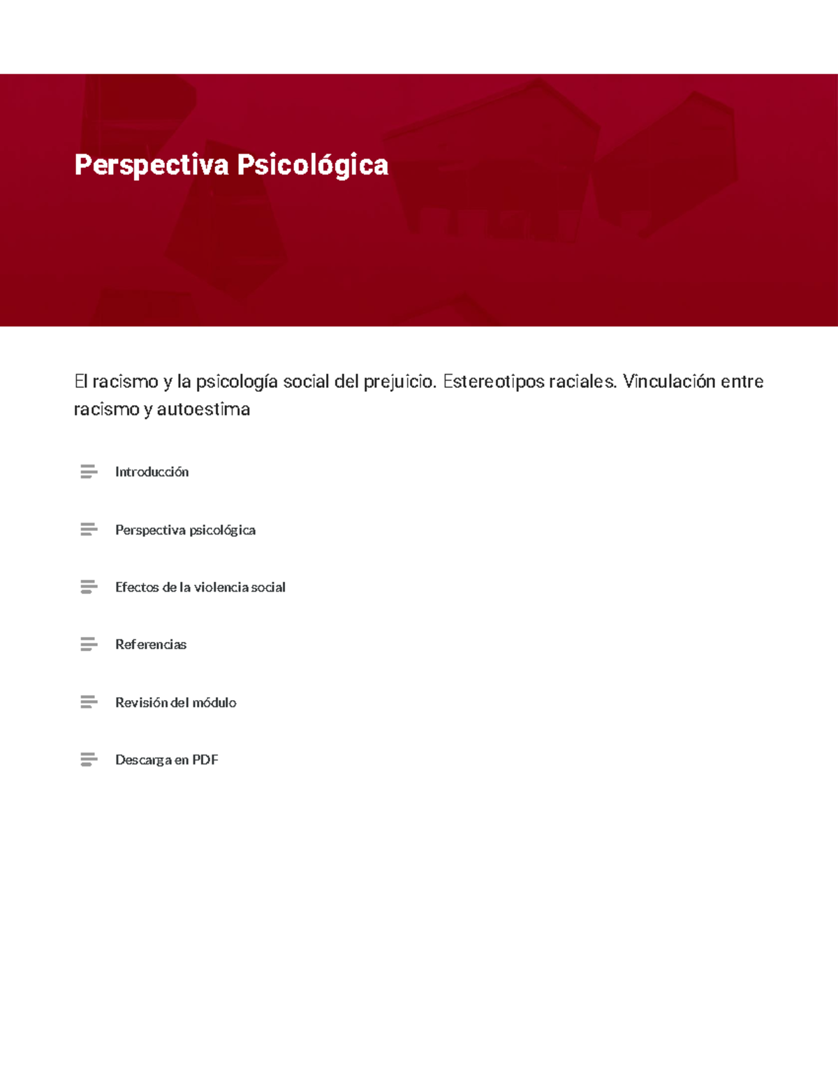 Modulo 4Lectura 4 - canvas - El racismo y la psicología social del ...