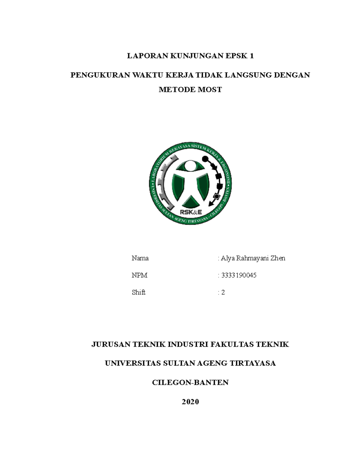 Tugas Kunjungan 2 EPSK - LAPORAN KUNJUNGAN EPSK 1 PENGUKURAN WAKTU ...