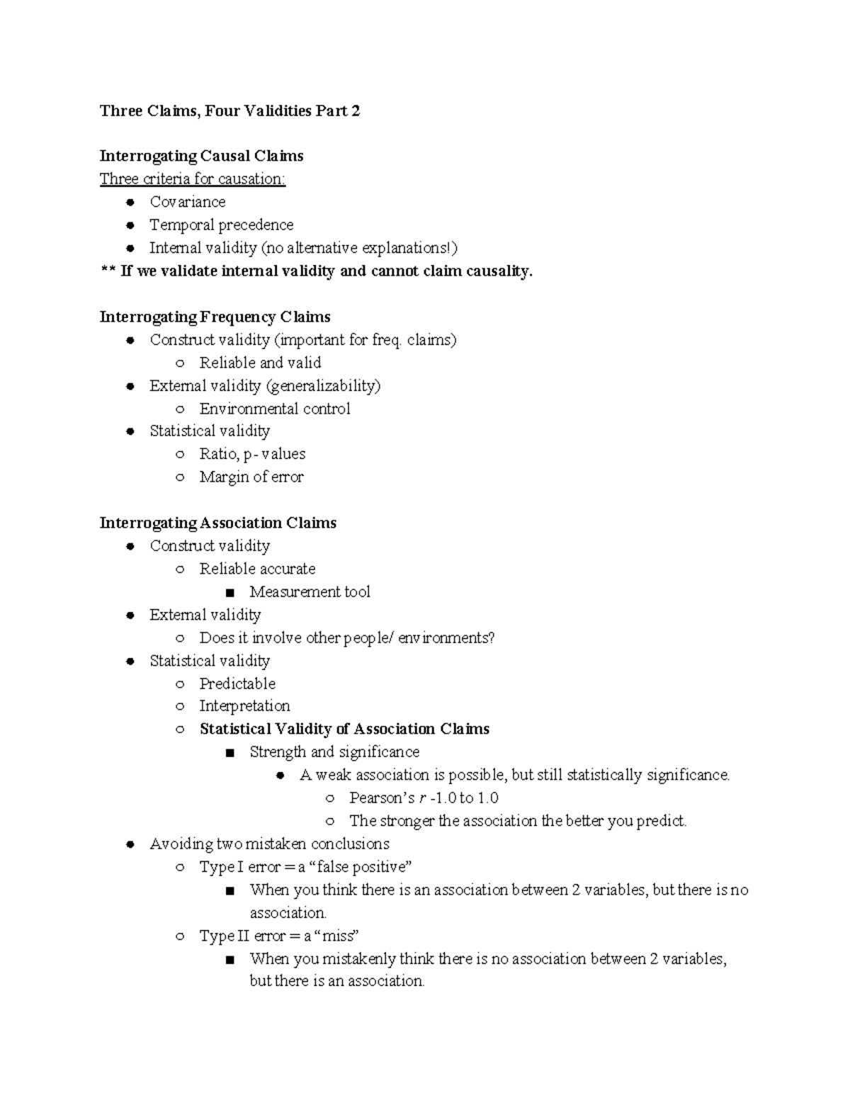 Three Claims, Four Validities Part 3 - PART 2 - Three Claims, Four ...