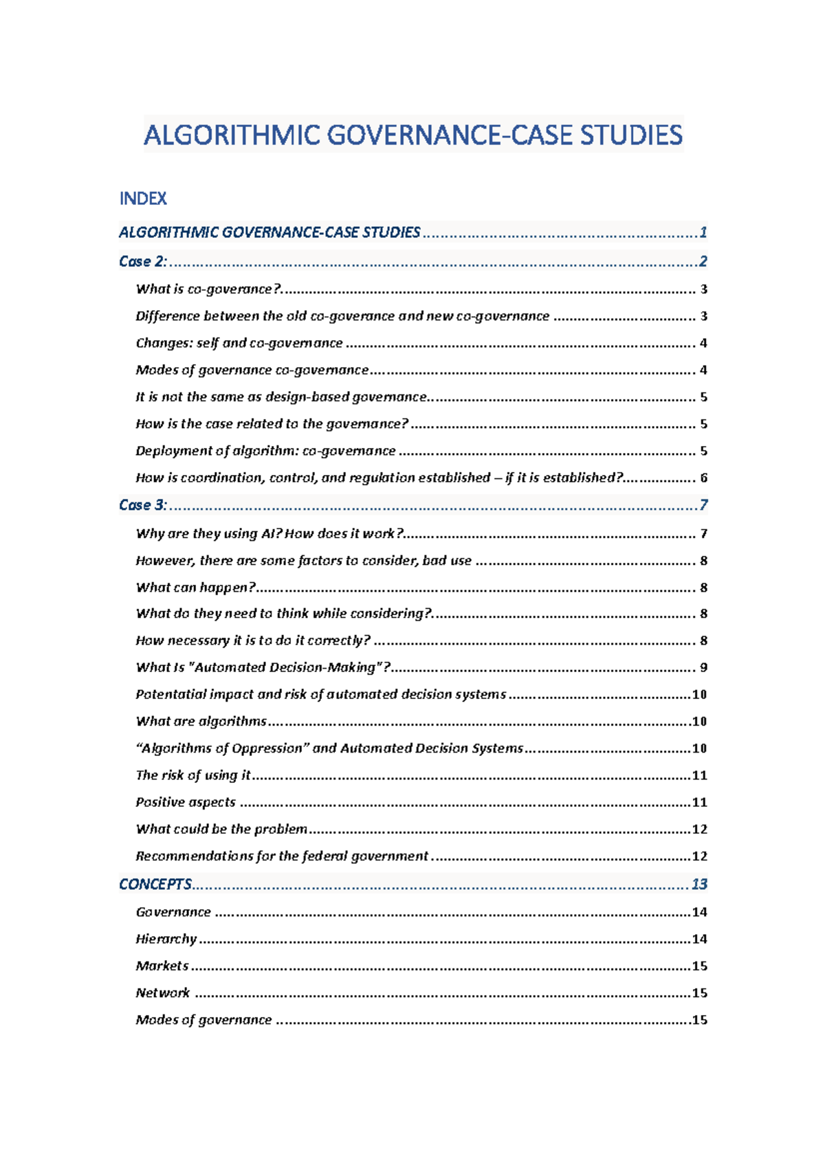 Algorithmic Governance Case Studies Nova School of Business and ...