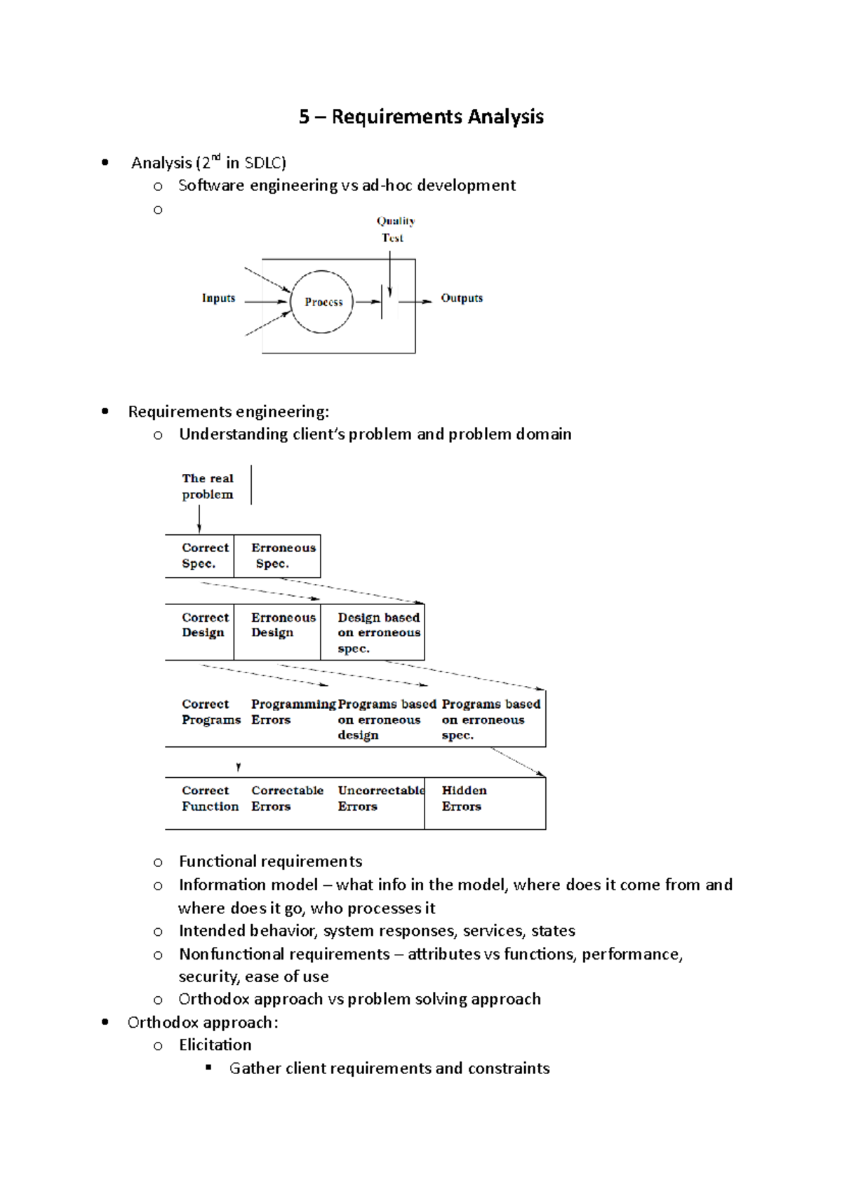 5 – Requirements Analysis - 5 Requirements Analysis Analysis (2nd in ...