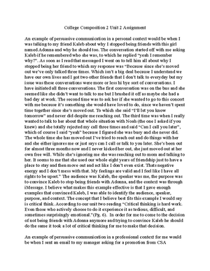 Unit 4 Assignment - Developing an argument for change Developing an ...