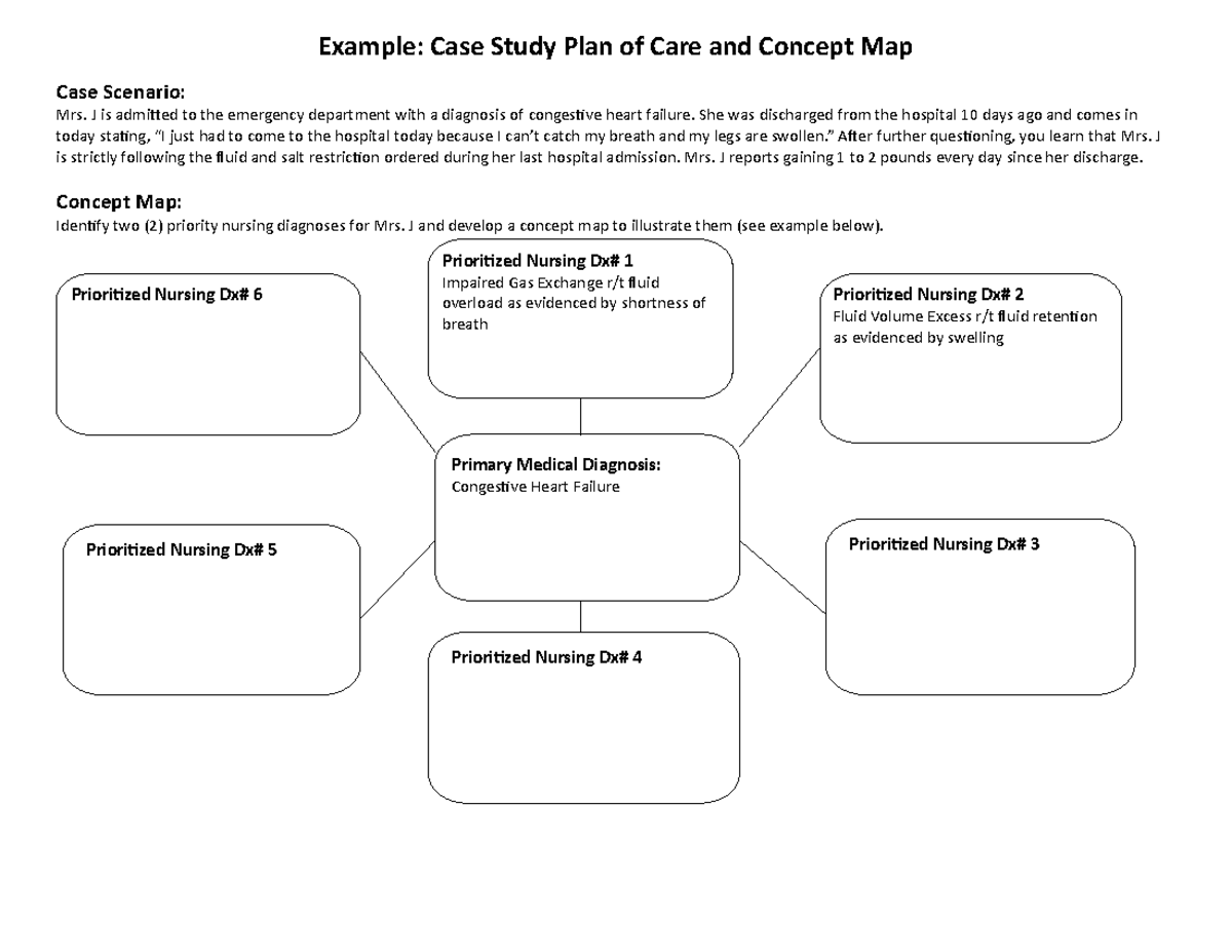 Concept Map and Plan of Care example - Example: Case Study Plan of Care ...
