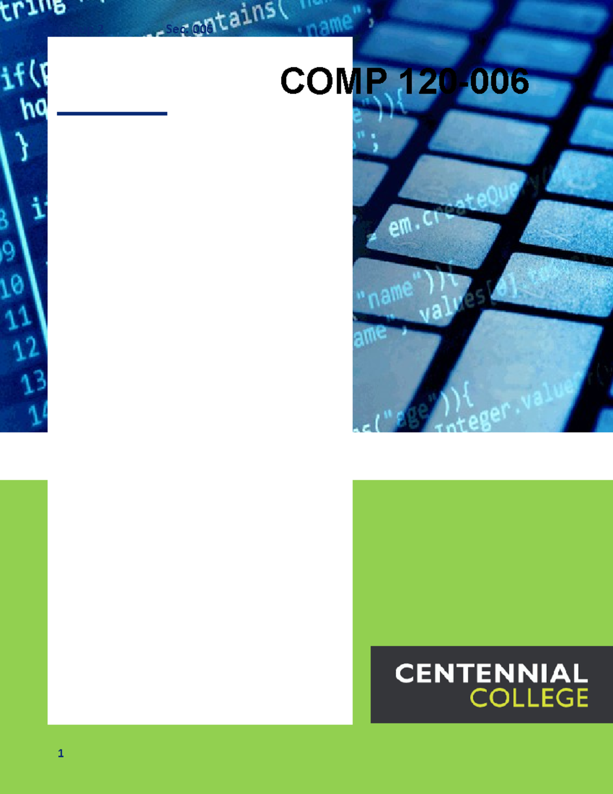 Lab 1 Part 1 Software Fundamentals Lab 1 Assignment Part 1 Comp 120 006 Comp 120 Lab 1
