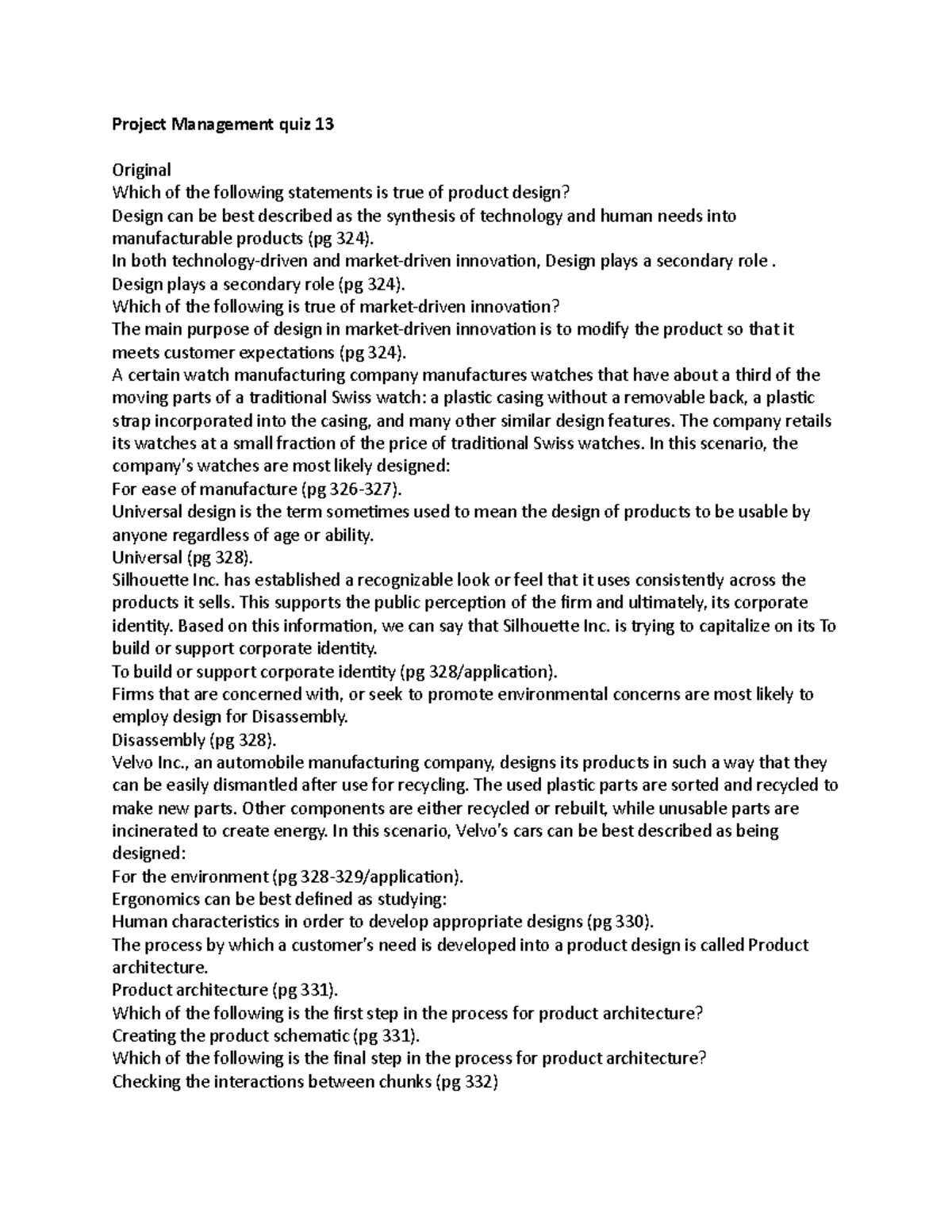 Project Management quiz 13 - In both technology-driven and market ...