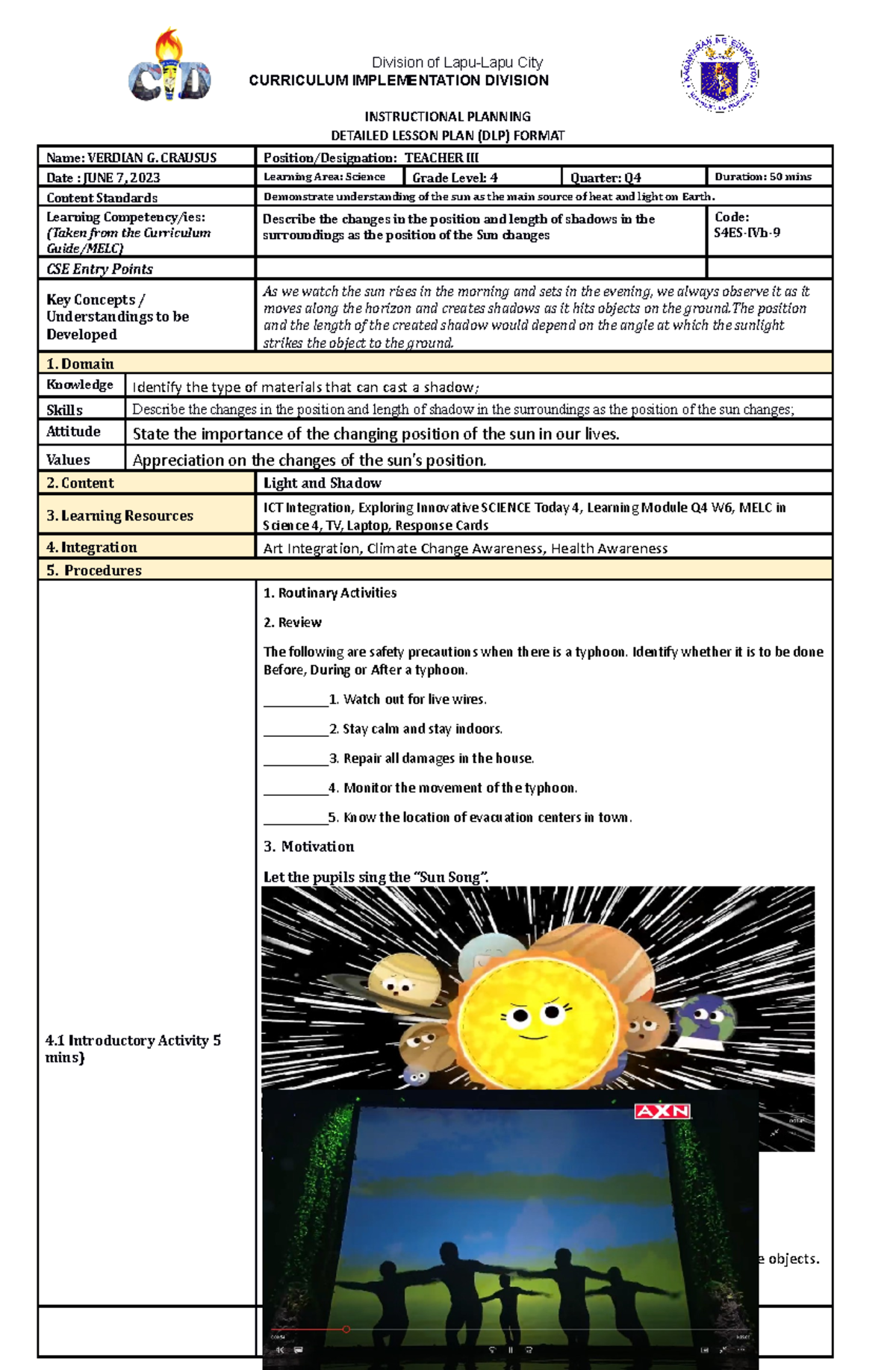 Science 4 Q4W6-D3 - BEPLOP - Division of Lapu-Lapu City CURRICULUM ...