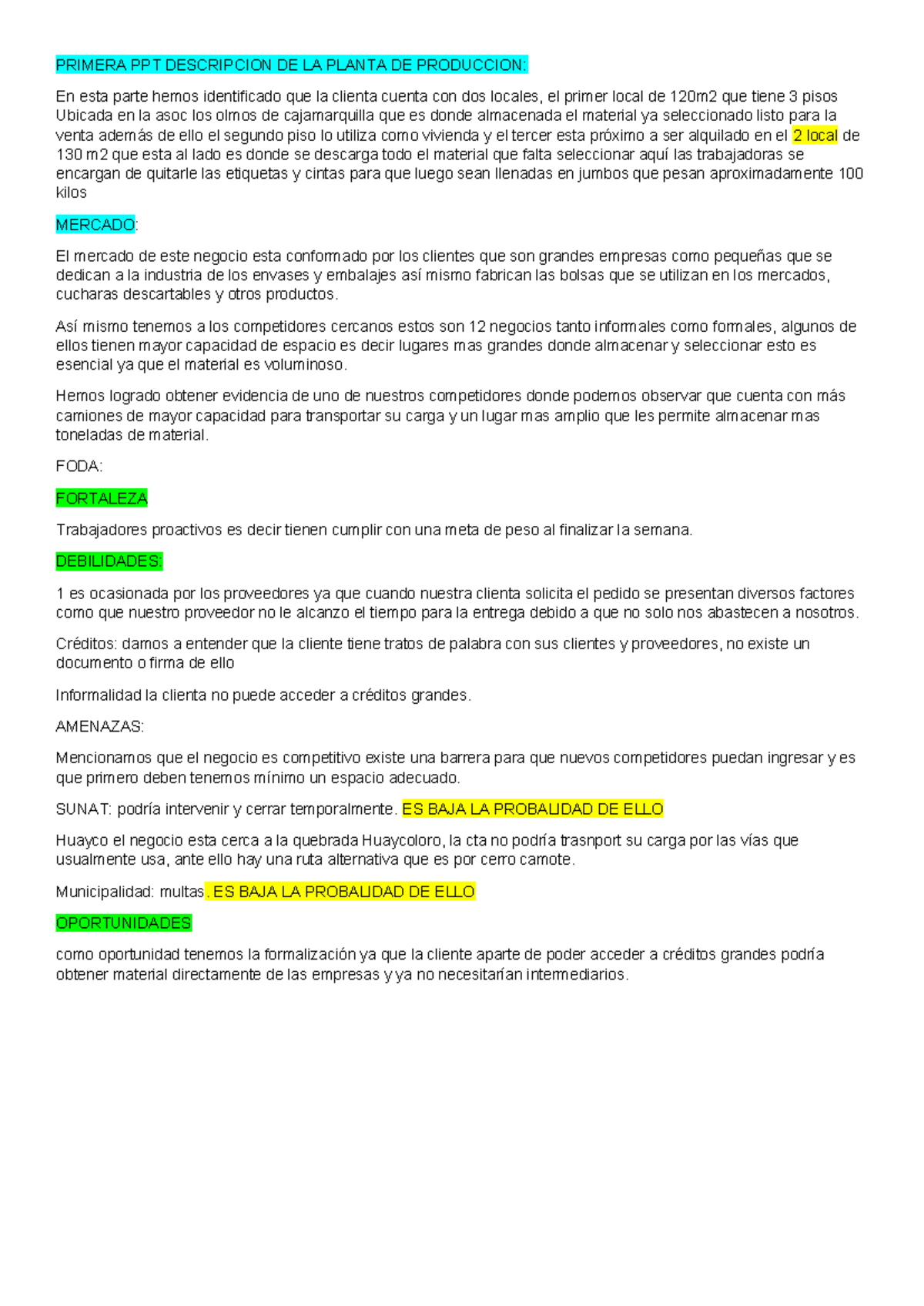 EXPO MI Banco - maincho - PRIMERA PPT DESCRIPCION DE LA PLANTA DE ...