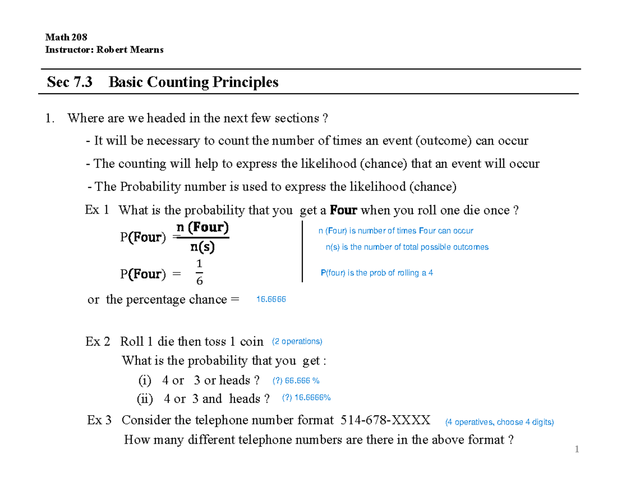 Note Outline Sec 7 Basic Counting Principles - Sec 7 Basic Counting ...