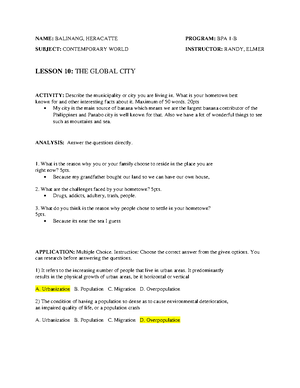 Lesson plan - globalization - Objective: The students will be able to ...