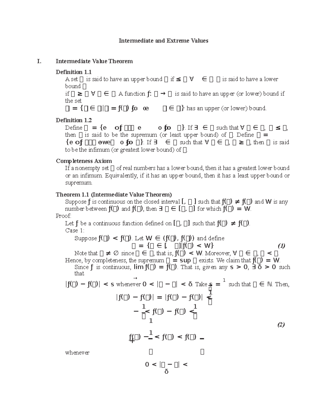 Intermediate and Extreme Values - Intermediate Value Theorem Definition ...