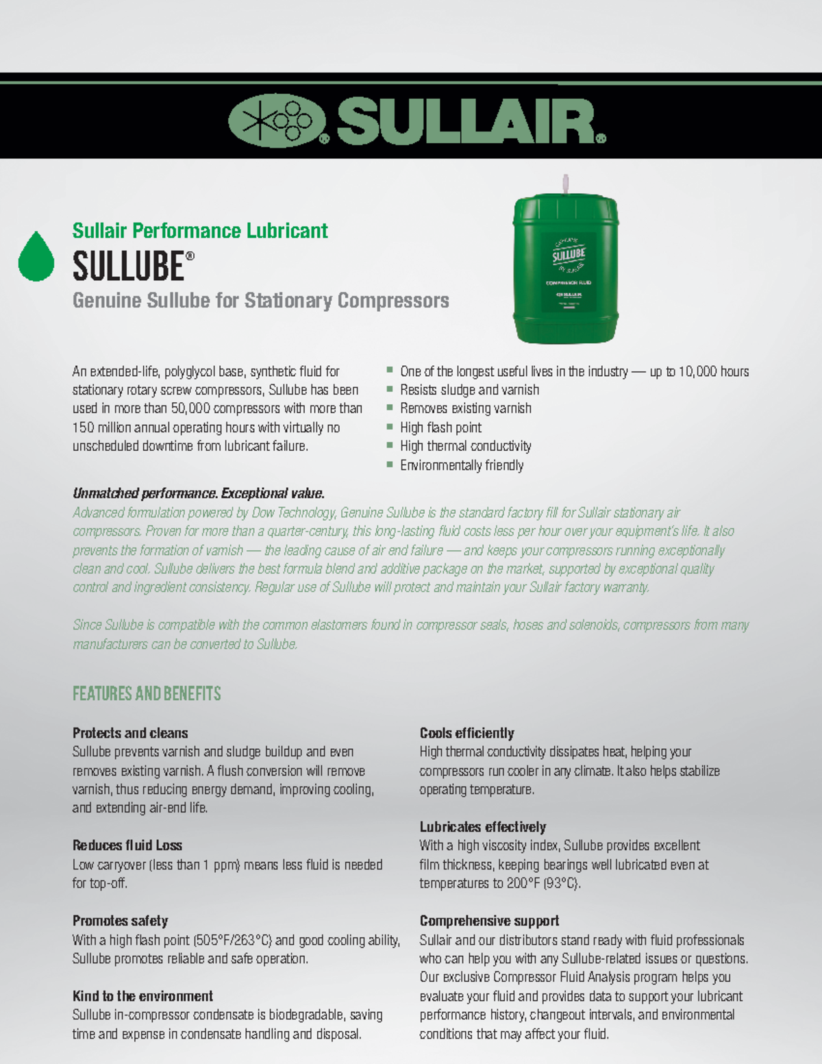 Ficha Tecncia Sullube Flyer Lubessul 2017 10-3 EN 11 - Sullair ...