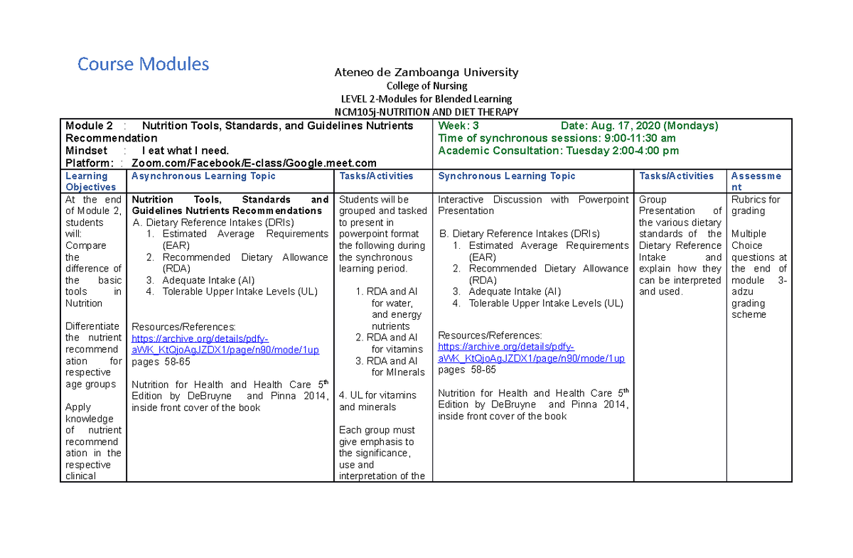 Module-2 - Ms. Glenda Reyes - Ateneo de Zamboanga University College of ...