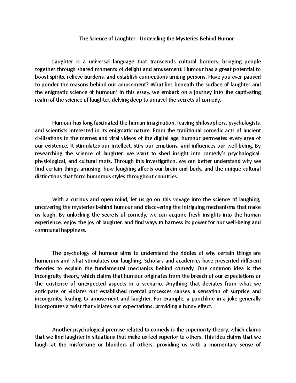 The Science of Laughter - Unraveling the Mysteries Behind Humor ...