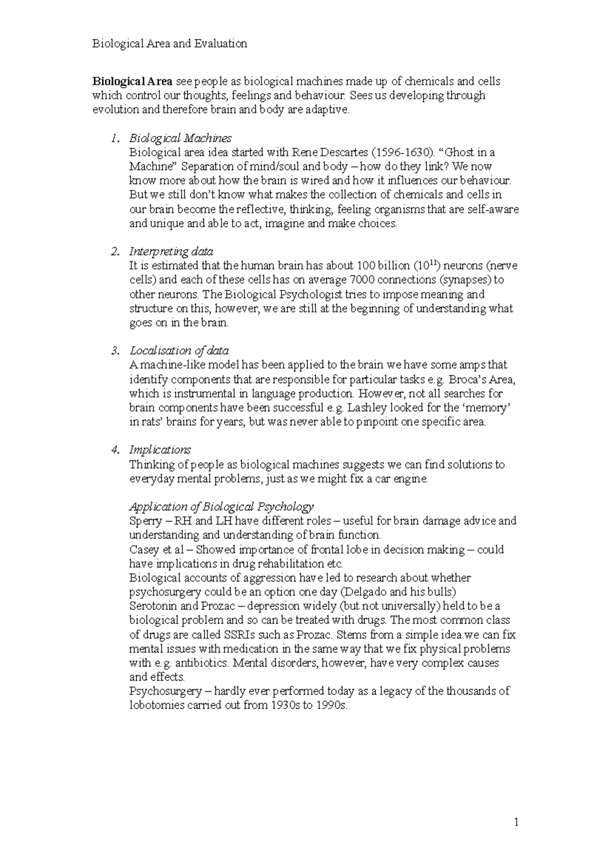 Biological Area Notes - Biological Area and Evaluation Biological Area ...