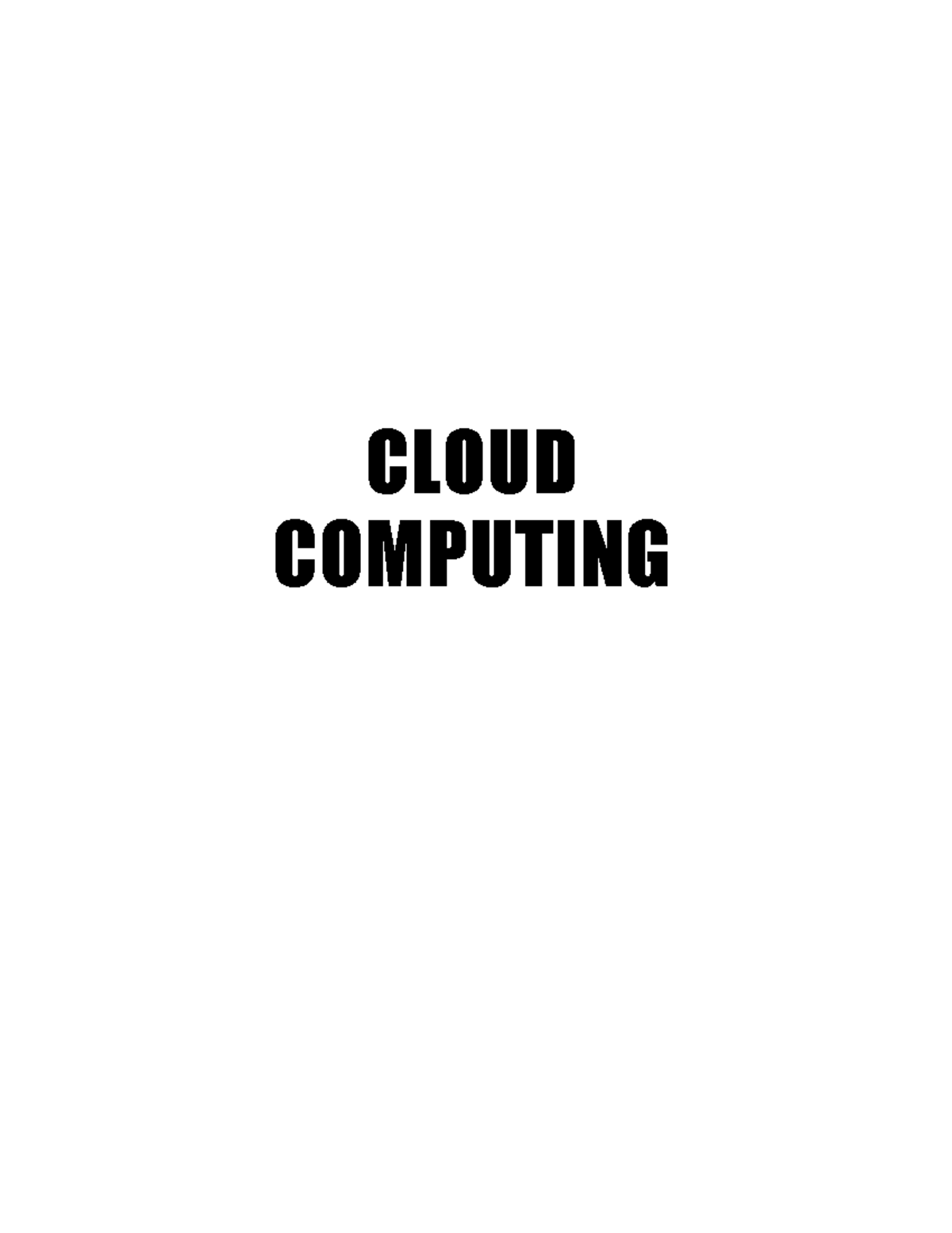 Cloud Computing UNIT-1 - CLOUD COMPUTING UNIT- 1 Computing Paradigms ...
