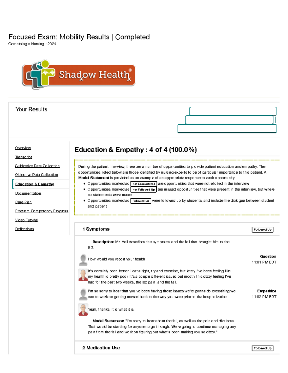 Focused Exam- Mobility- Robert Hall- Gerontologic Nursing-Education ...