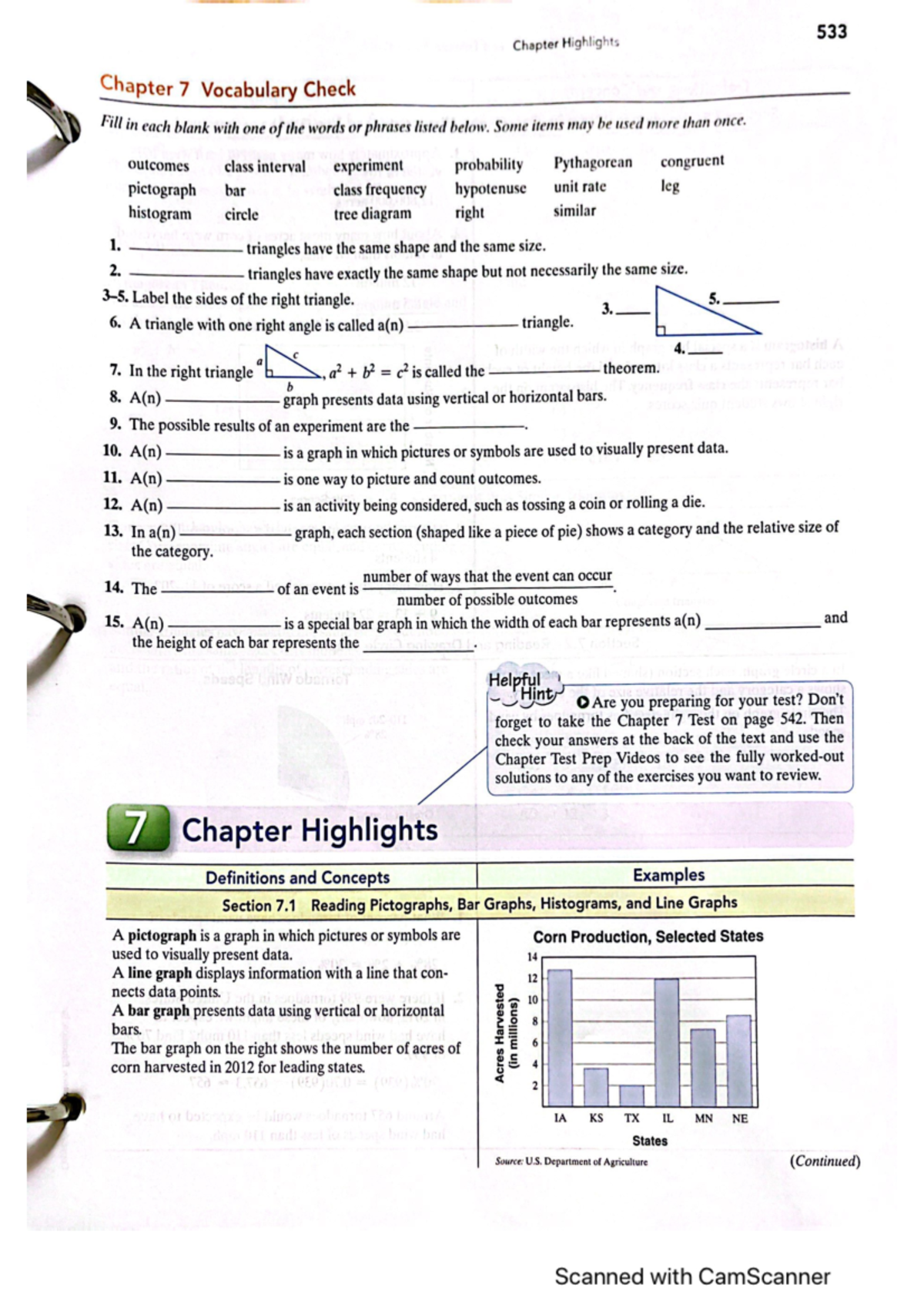 Math 111 7 Highlights and Review - 533 Chapter Highlights Chapter 7 ...