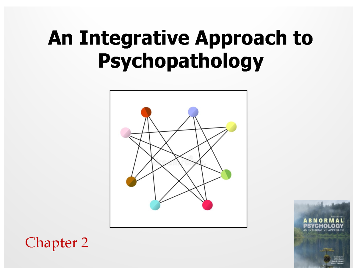 09-17-21 Integrative Approach to Psychopathology (Chpt 2) - An ...