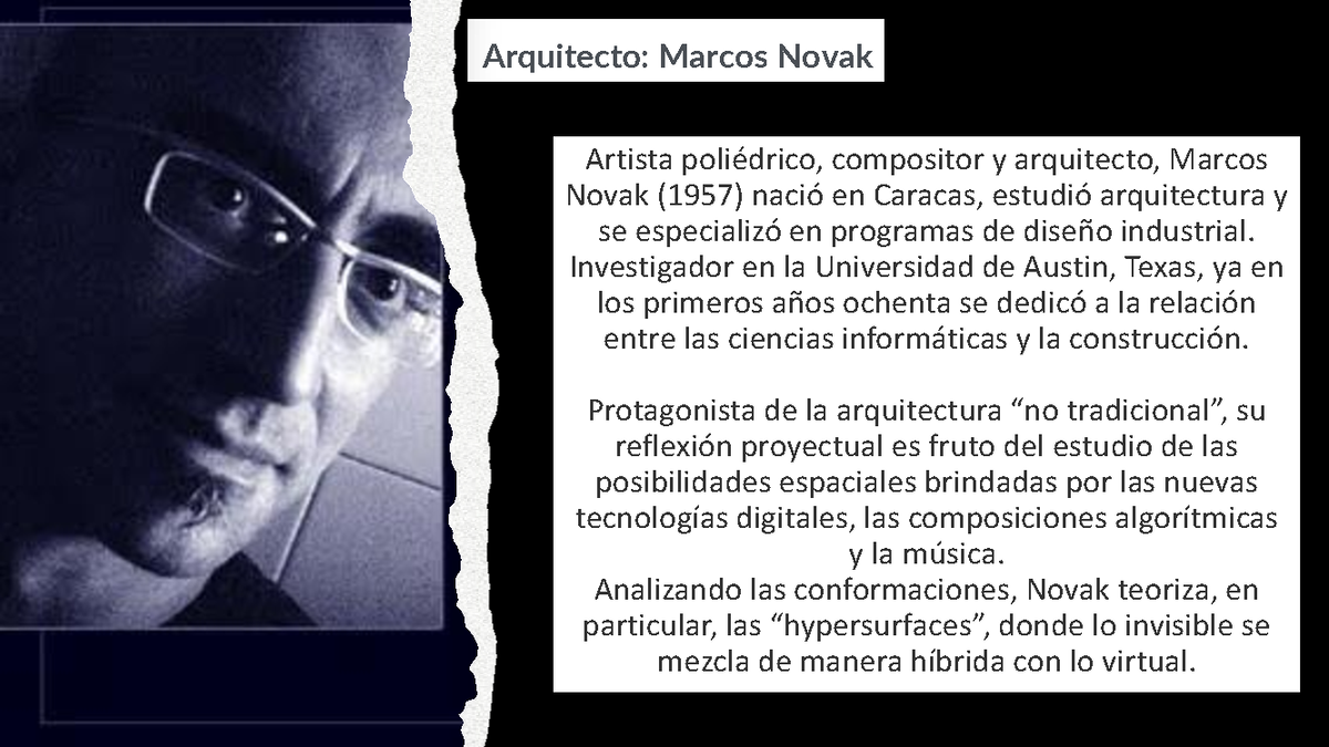 Marcos Novak - Arquitecto: Marcos Novak Artista poliédrico, compositor ...