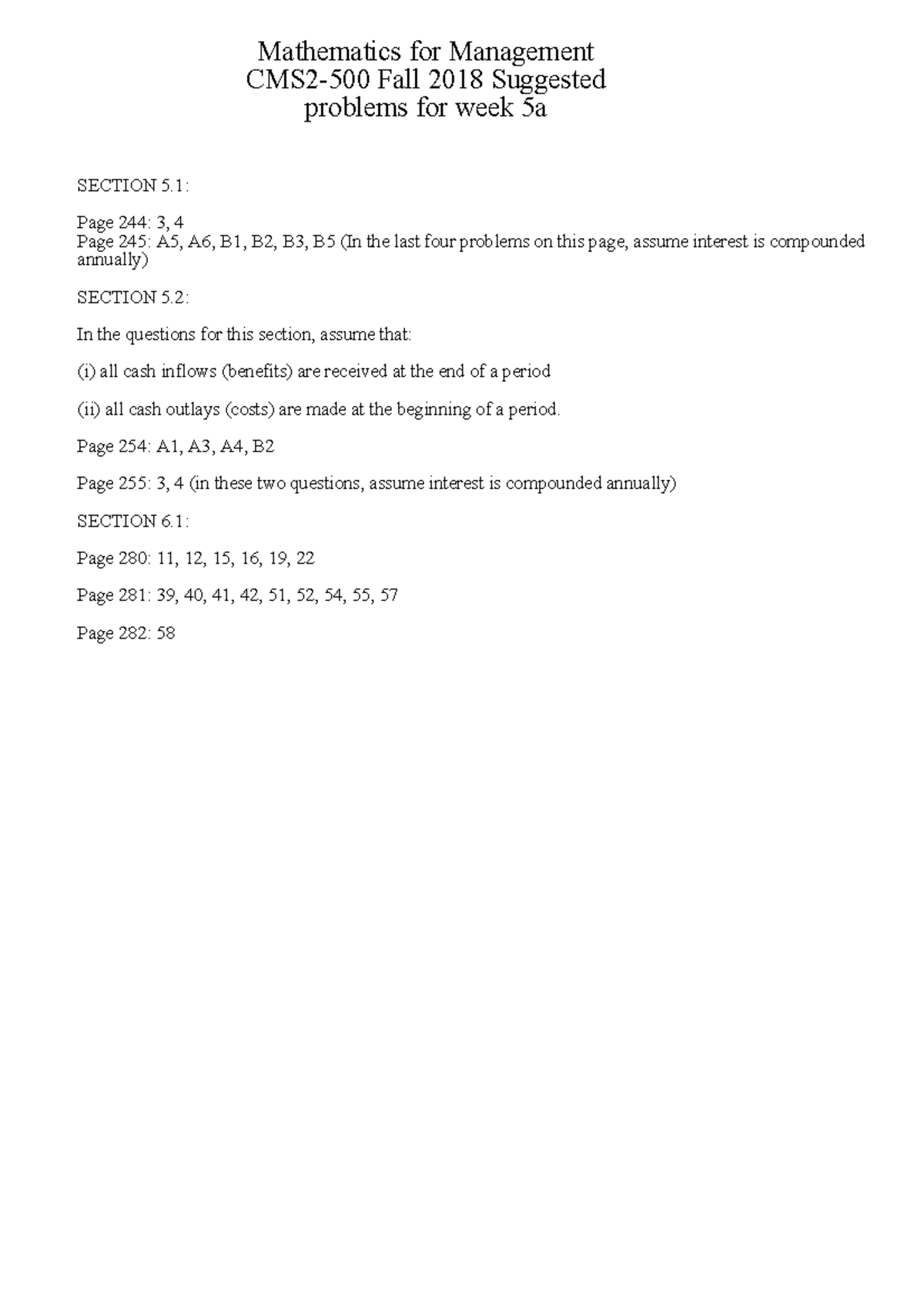 Problem Set05a CMS2 500 - Mathematics for Management CMS2-500 Fall 2018 ...