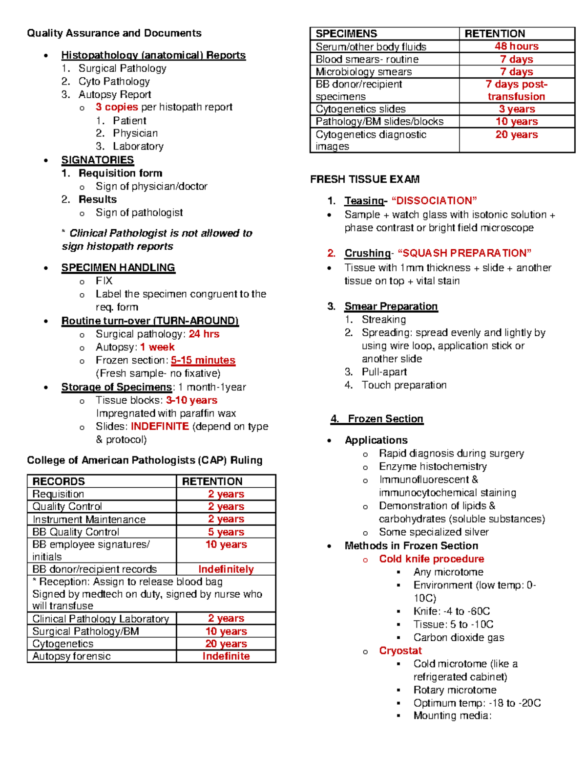 Fixation notes - Quality Assurance and Documents Histopathology ...