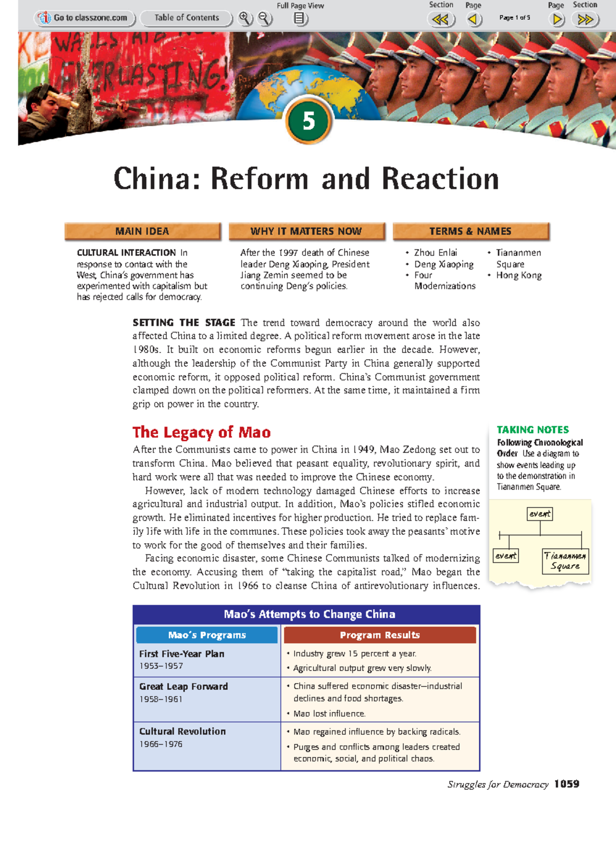 288203661 Ch 35 Sec 5 China Reform and Reaction pdf - MAIN IDEA WHY IT ...