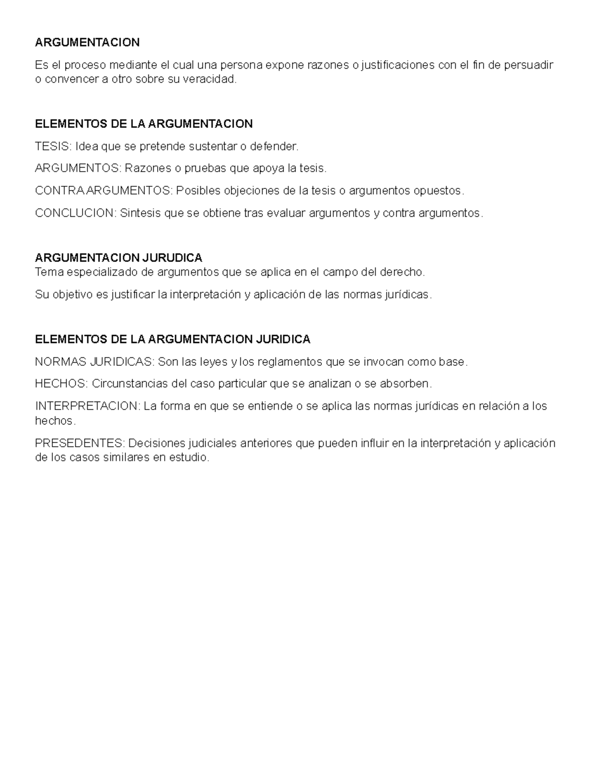 .A.GUIA TDAJ - GUIA DE ESTUDIO - ARGUMENTACION Es el proceso mediante ...
