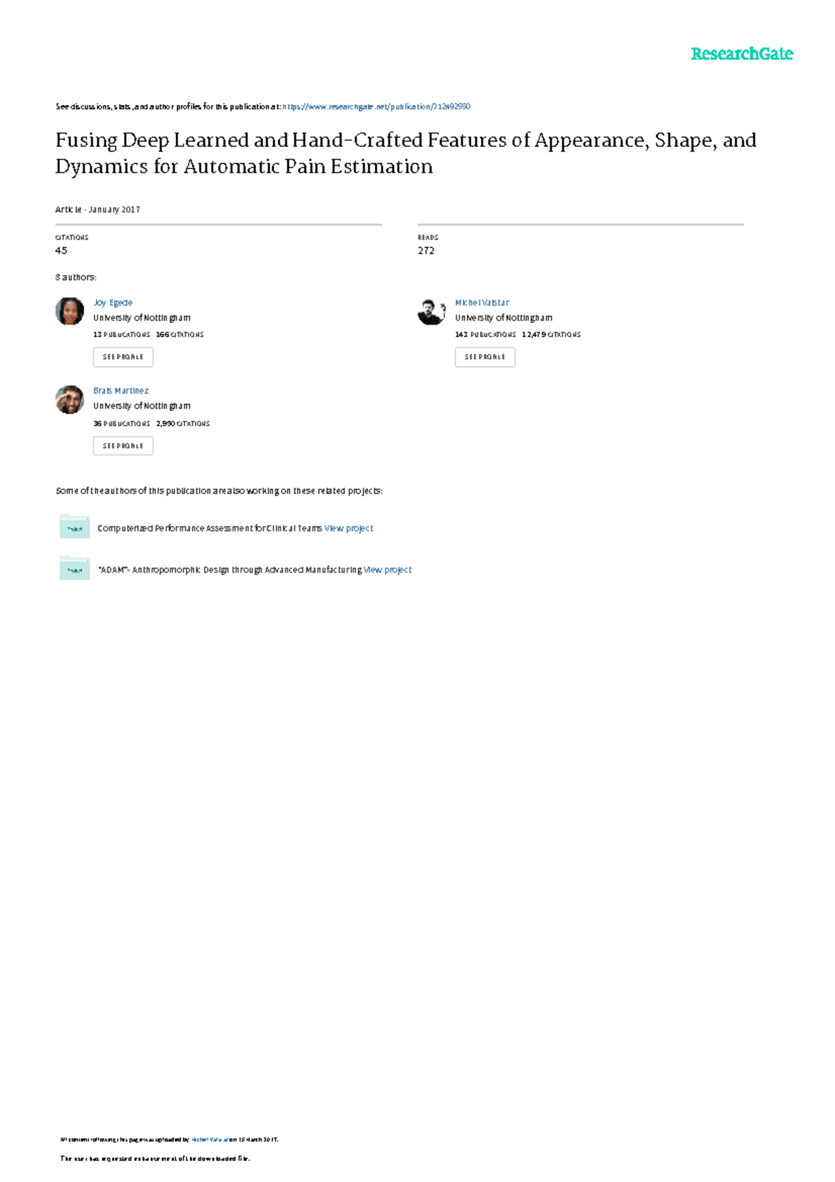 Fusing Deep Learned and Hand-Crafted Features of A - See discussions, stats, and author profiles ...