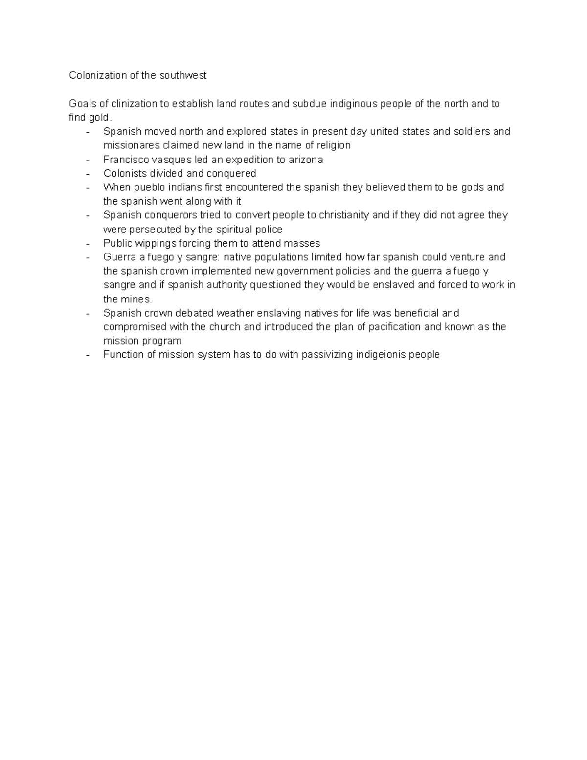 Colonization of the southwest - Spanish moved north and explored states ...