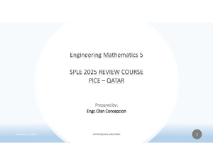 SPLE 2025 Engineering Mathemathics 3 - Engineering Mathematics 3 SPLE ...