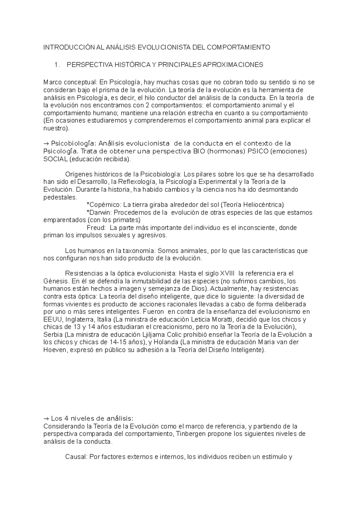 TEMA 1. introducción - nbvjh - INTRODUCCIÓN AL ANÁLISIS EVOLUCIONISTA ...