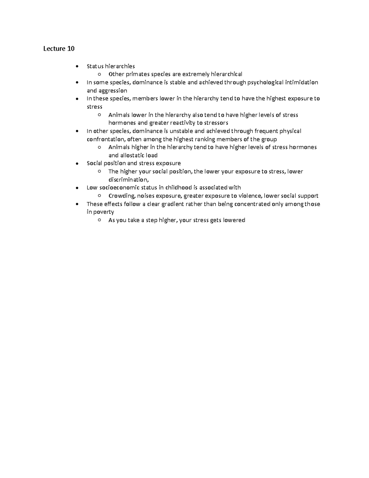 Lecture 10 - Taught by Prof. Katie A. McLaughlin - Lecture 10 Status ...