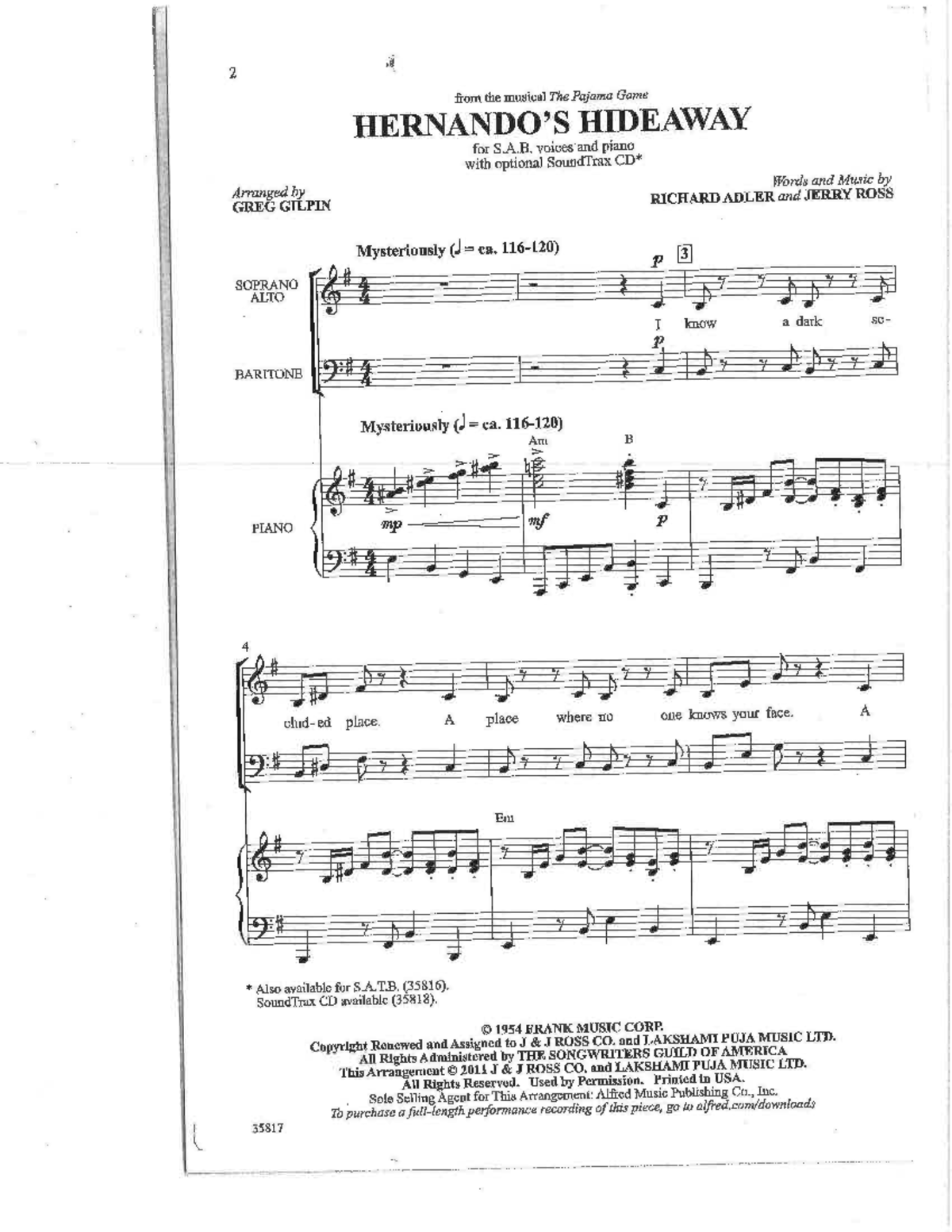 Hernando's Hideaway (sab) - Studocu